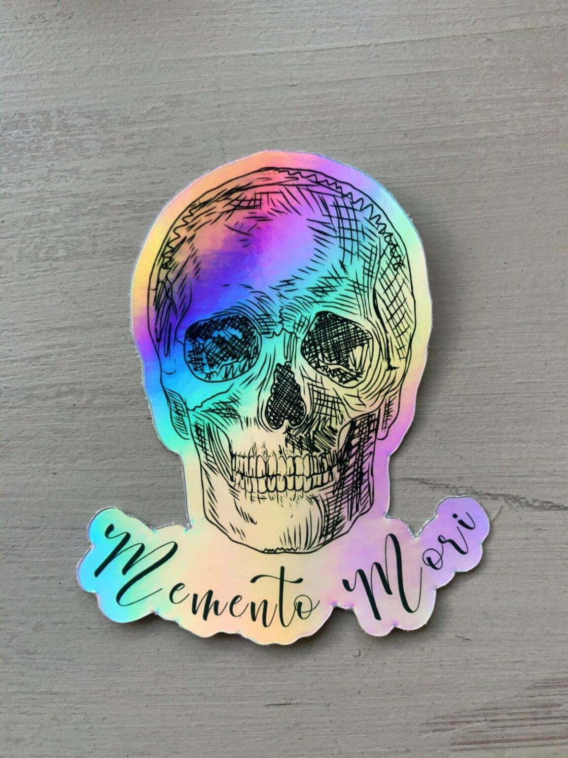 Memento Mori (Remember we are to die) sticker decal, Lenten devotional ...