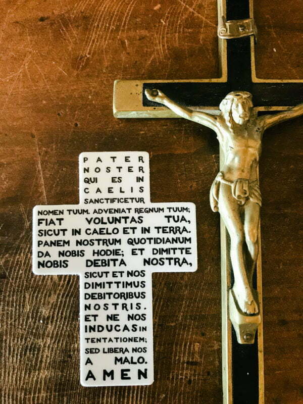 Pater Noster Sticker/Decal Our Father Latin - Catholic Artisan Australia