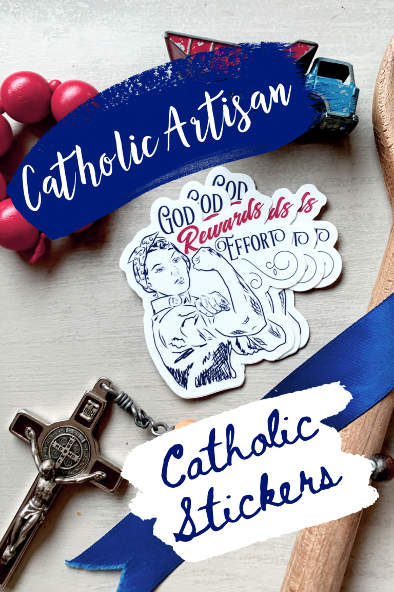 God Rewards Effort! -Christian Quote Decal Sticker - Catholic Artisan ...