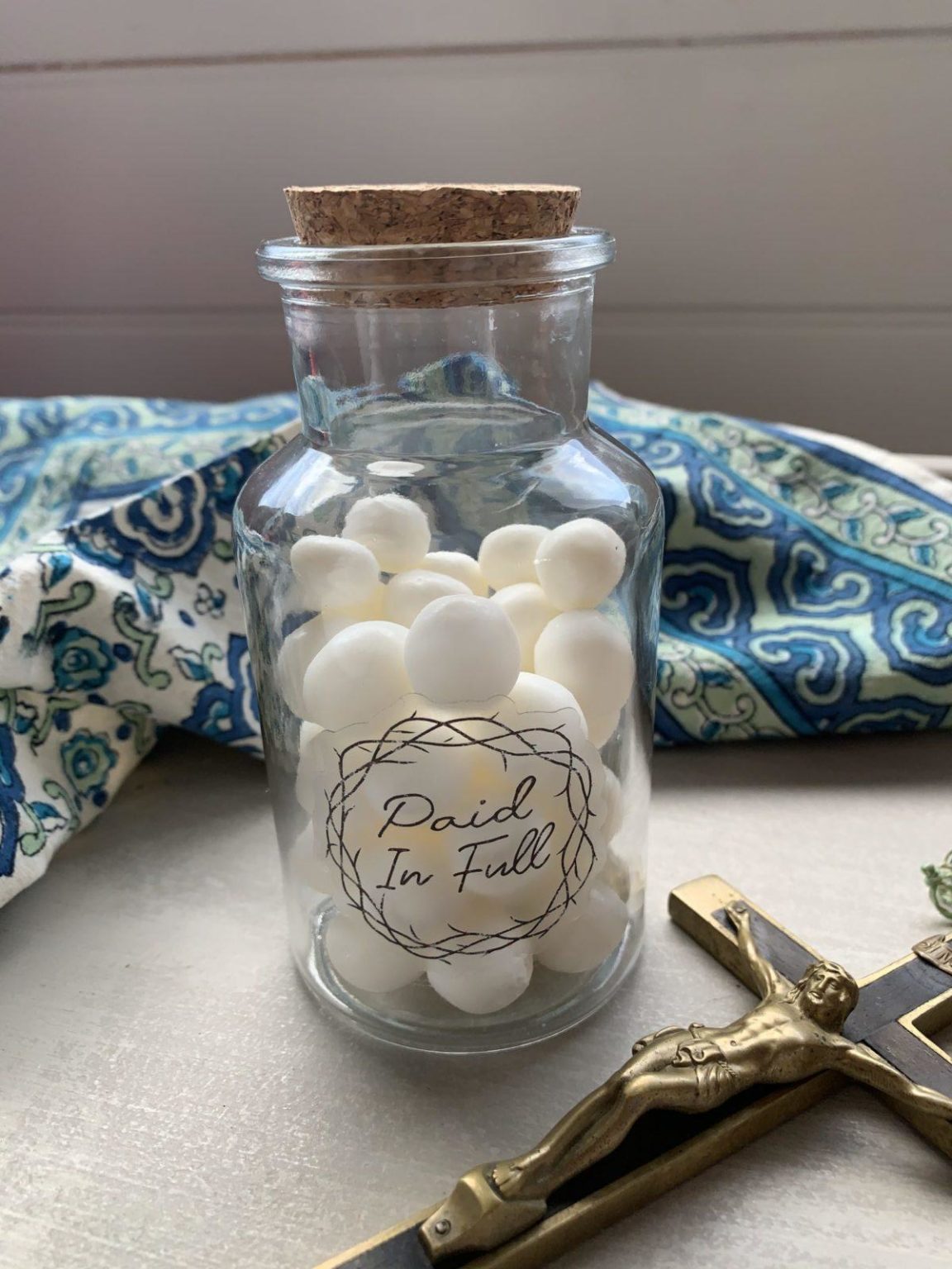 CLEAR 2"- Paid In Full- Easter / Lent Sticker / Decal - Crown of Thorns ...