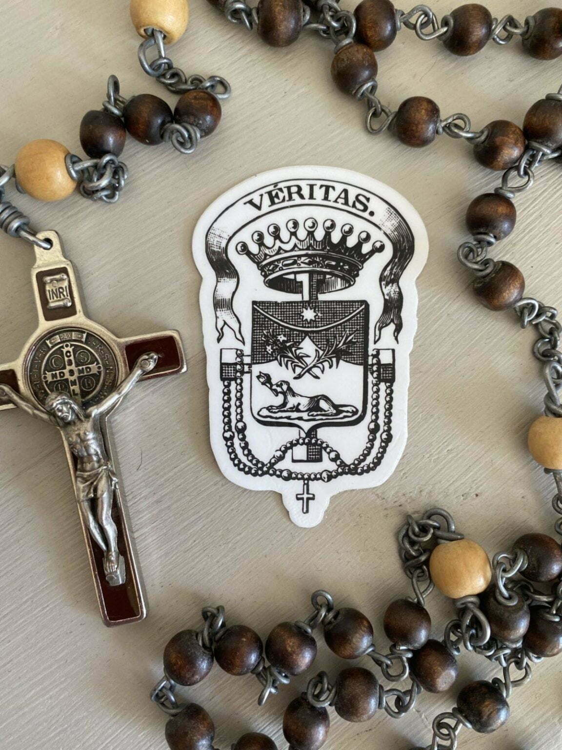 St Dominic Crest-Catholic Sticker - Catholic Artisan Australia