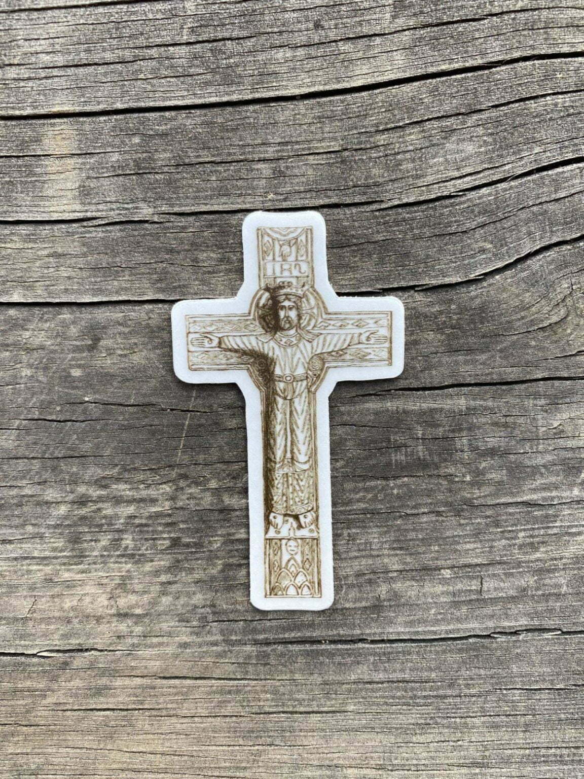 Christ the King-Crucifixion Catholic Sticker - Catholic Artisan Australia