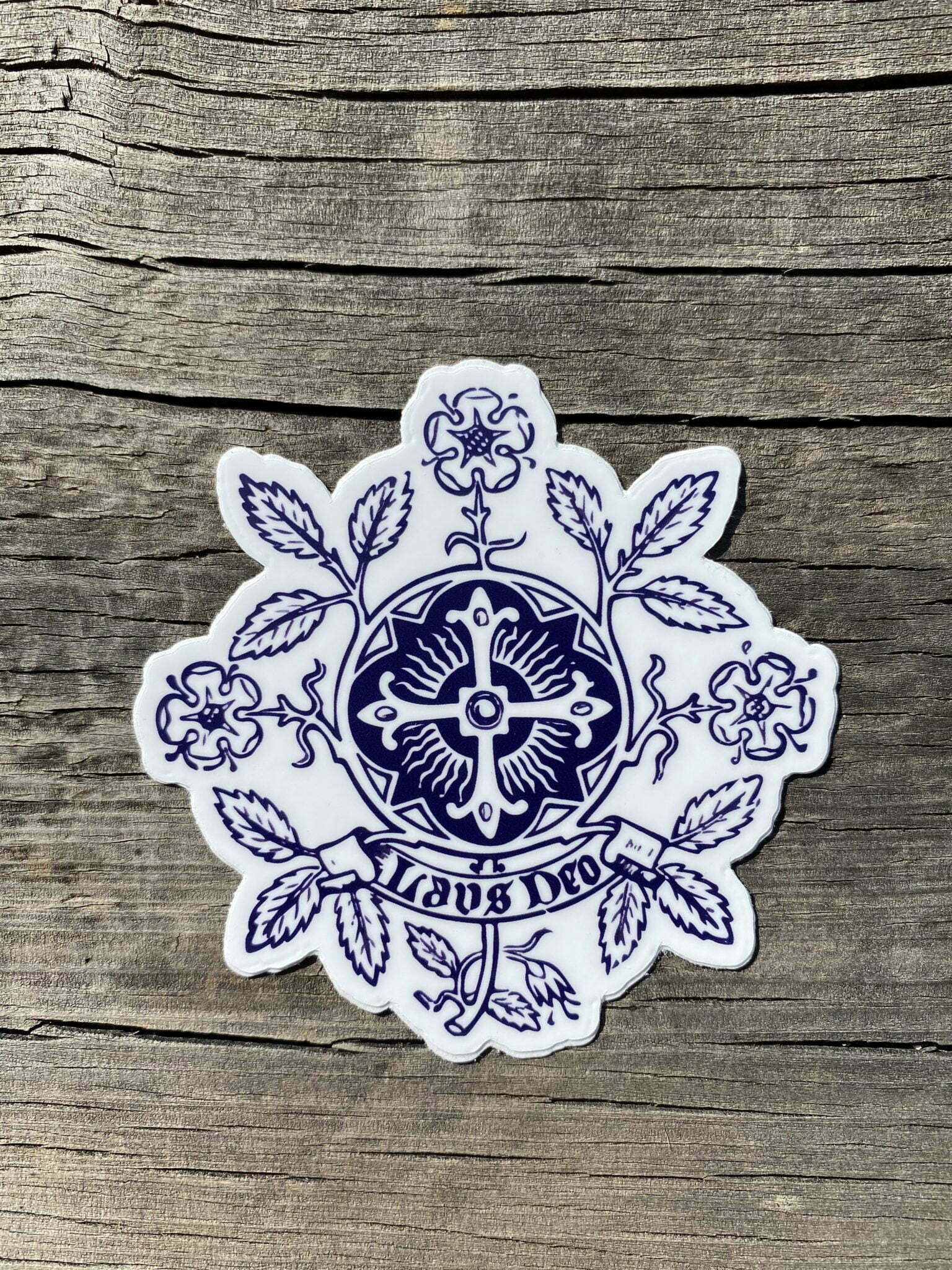 Laus Deo - Praise God, vintage Catholic Sticker - Catholic Artisan ...