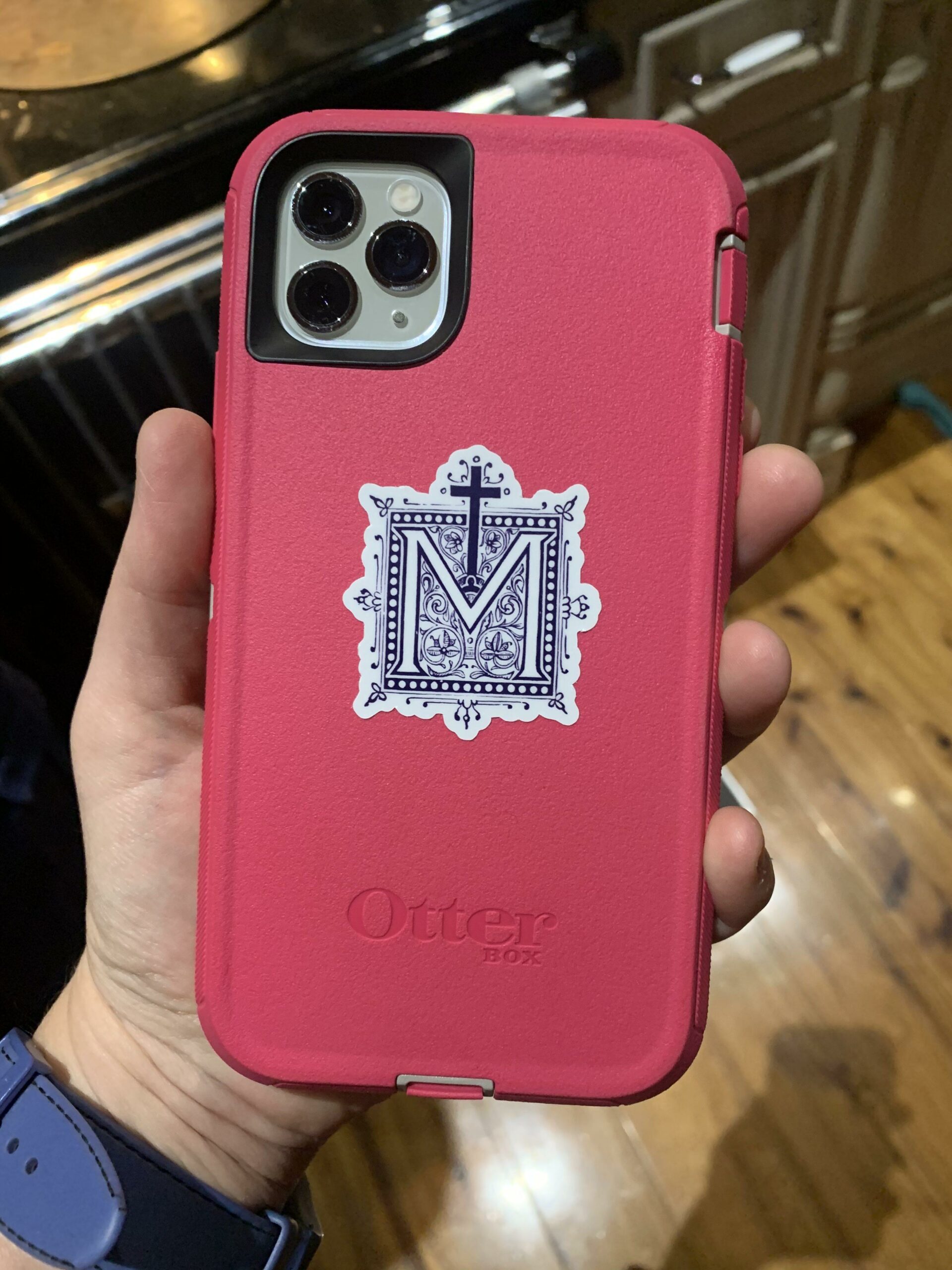 MINI- Marian Cross MINI - Vintage Catholic Decal Sticker - Catholic ...