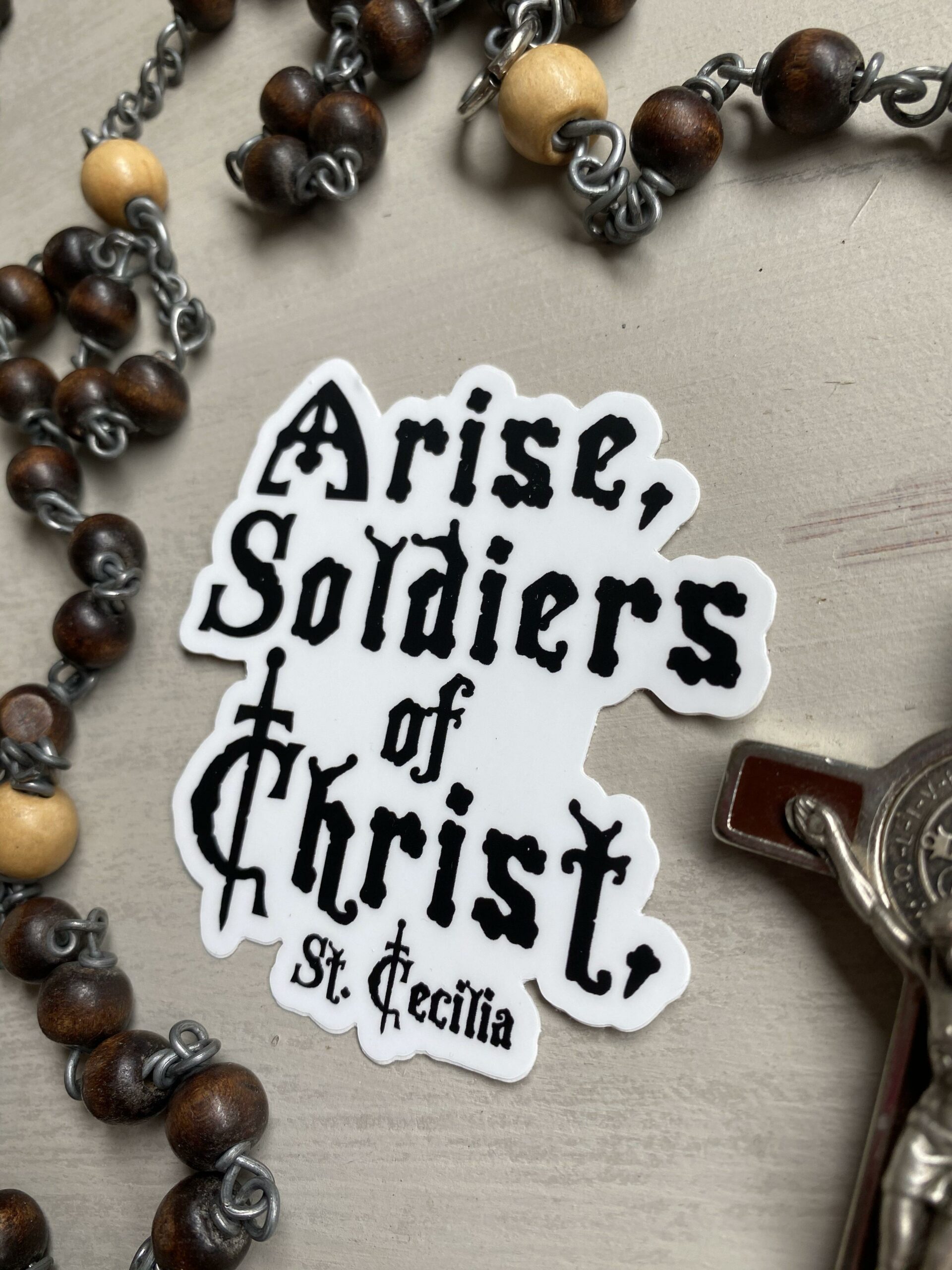 Arise Soldiers of Christ-St. Cecilia Catholic Sticker - Catholic ...