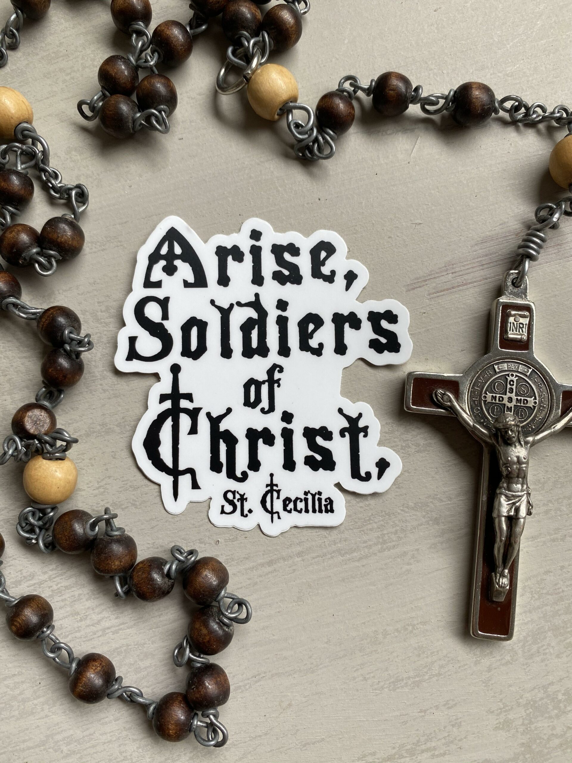 Arise Soldiers of Christ-St. Cecilia Catholic Sticker - Catholic ...