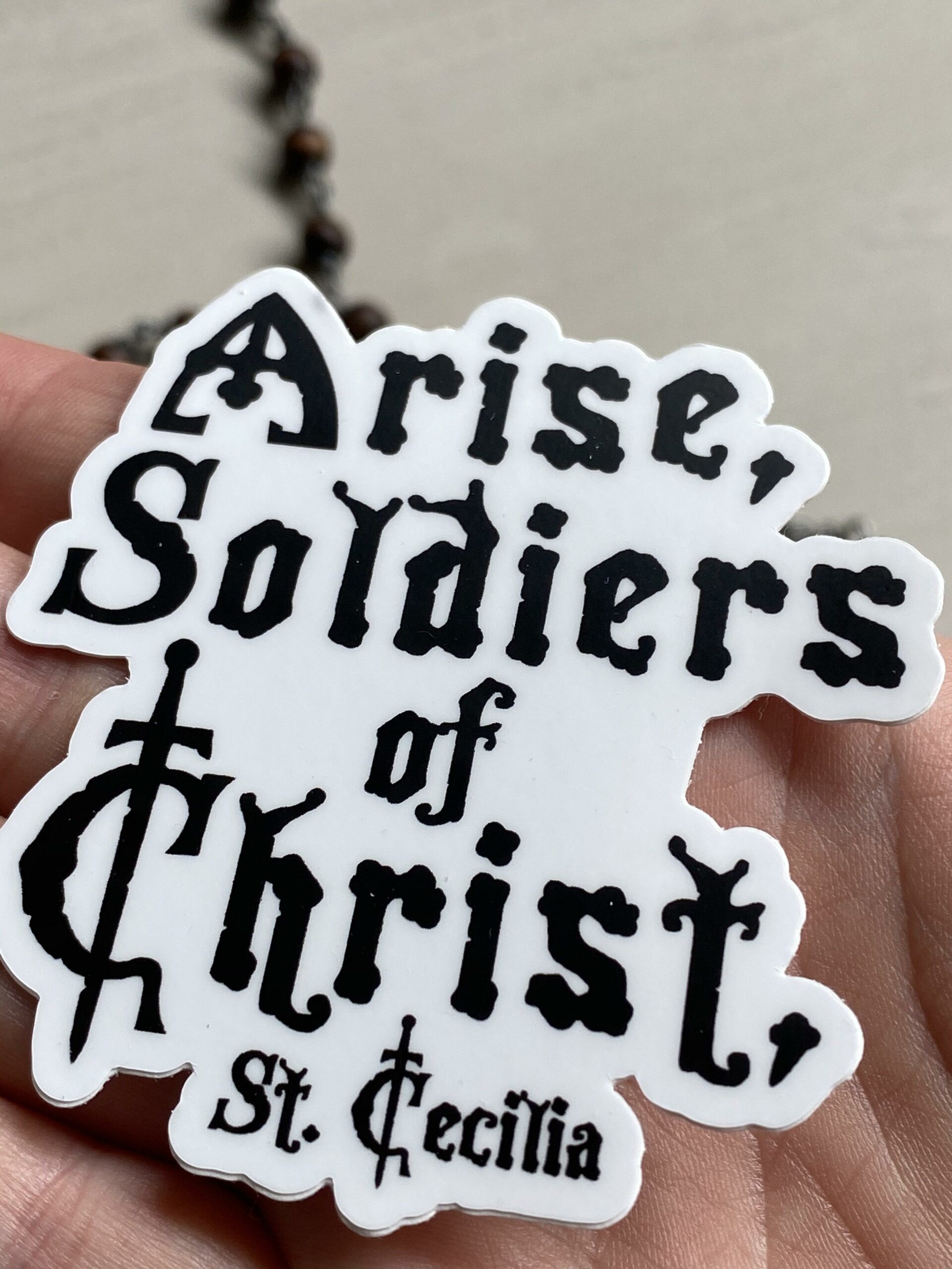 Arise Soldiers of Christ-St. Cecilia Catholic Sticker - Catholic ...
