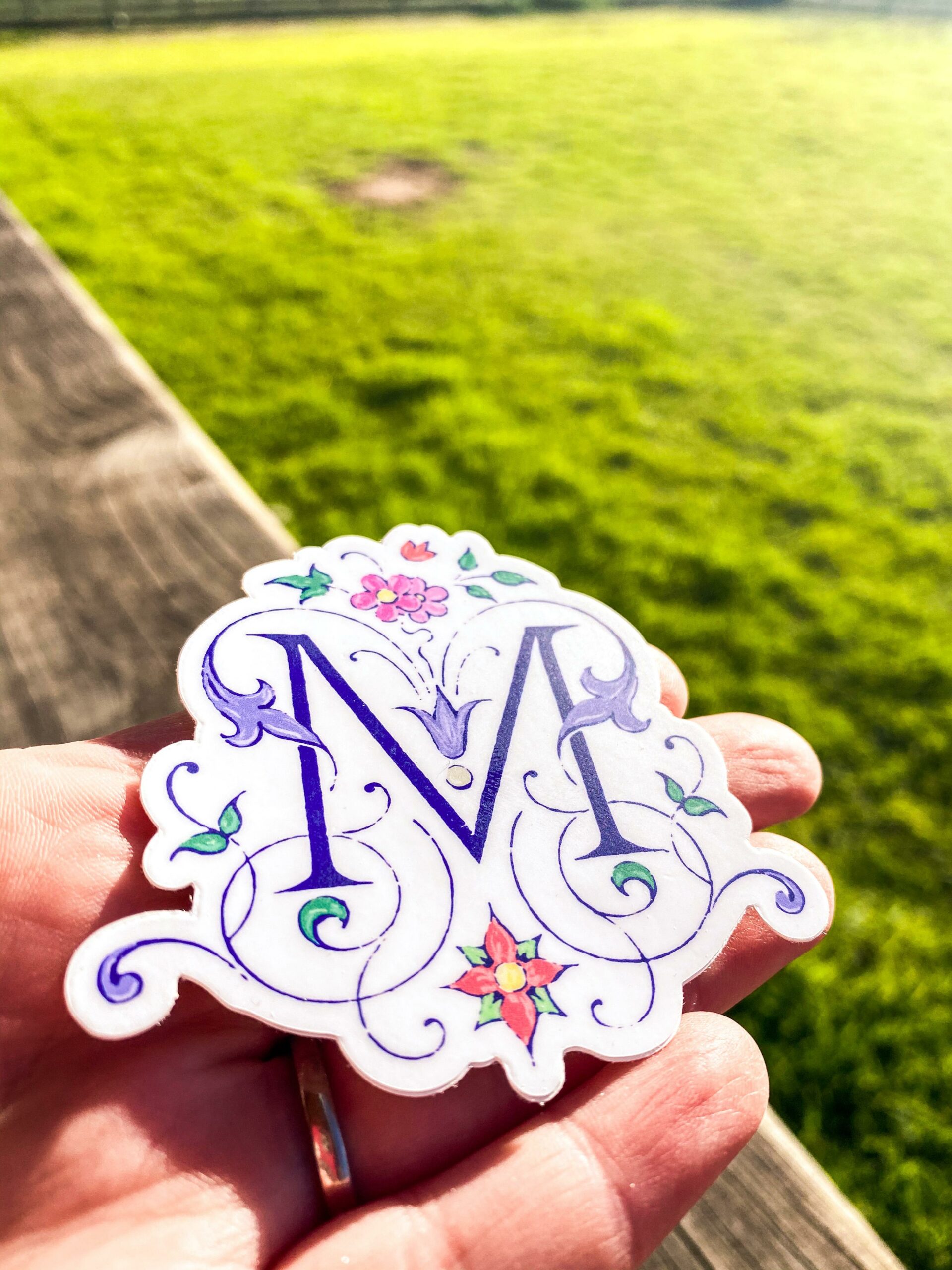 M for Mary - Marian Sticker - Catholic Sticker - Catholic Artisan Australia