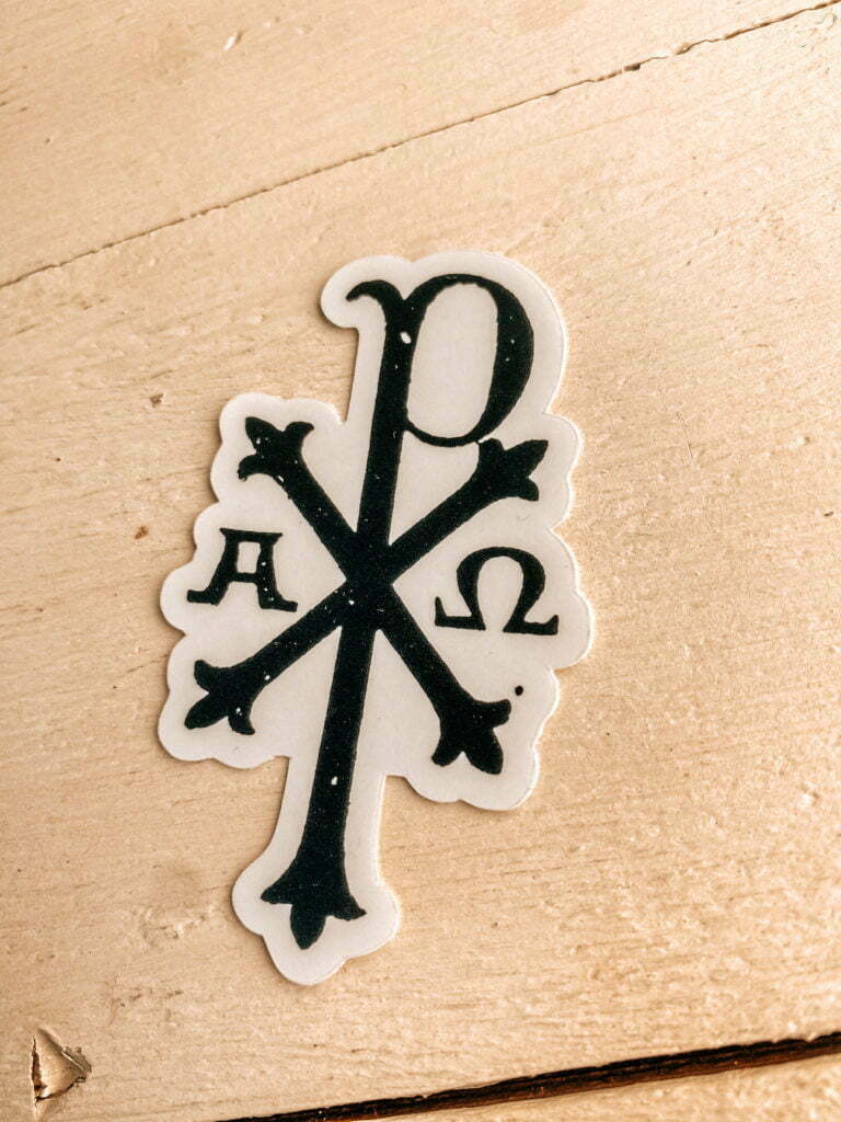 CLEAR-Chi Rho Christian sticker - Catholic Artisan Australia