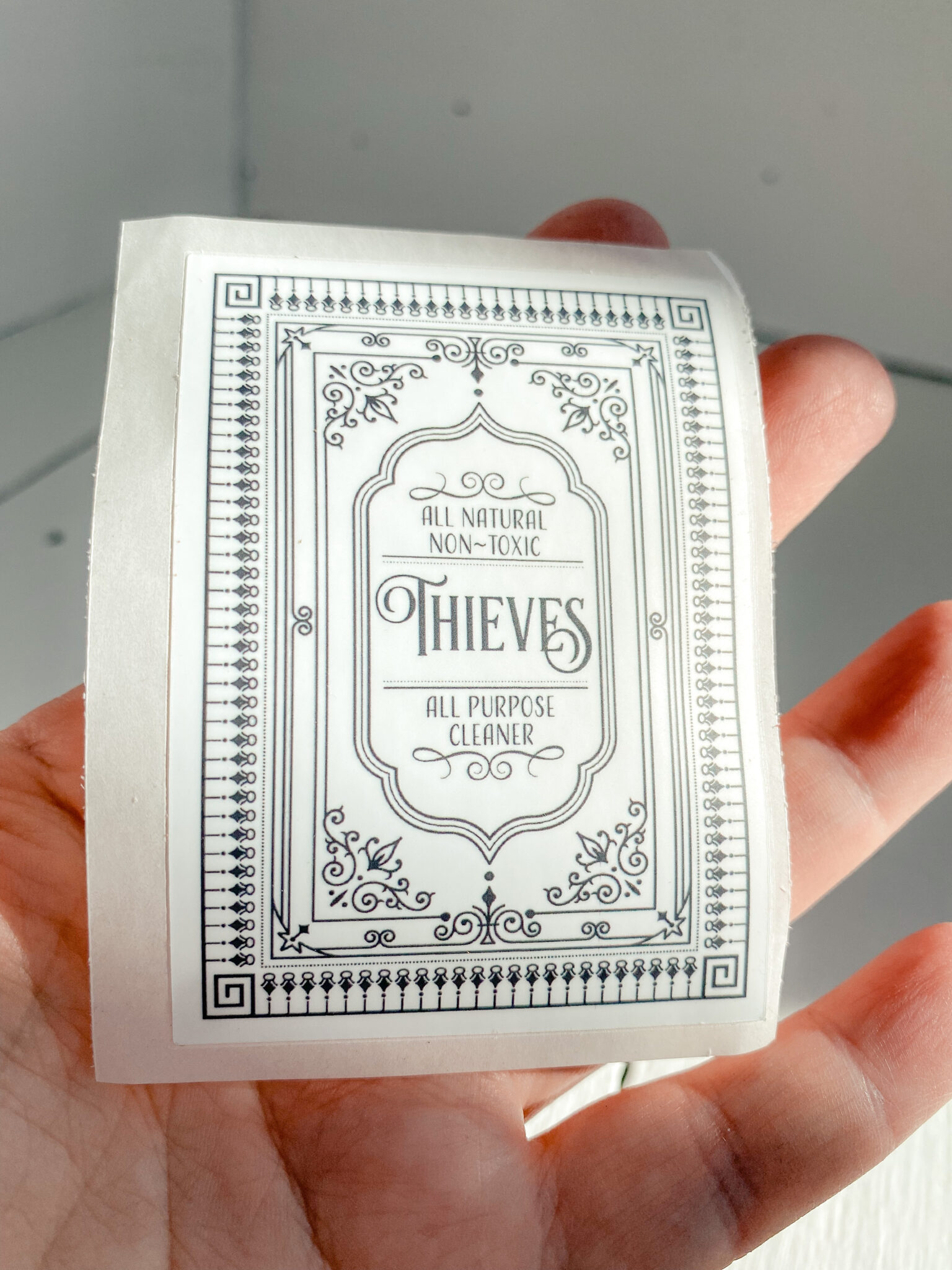 Thieves Cleaner-Spray Bottle Label, Art Deco style - Catholic Artisan ...