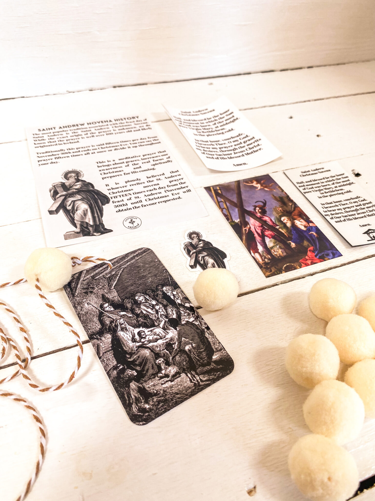 DIY Saint Andrew novena| wool felt ball prayer tracker| Catholic DIY ...