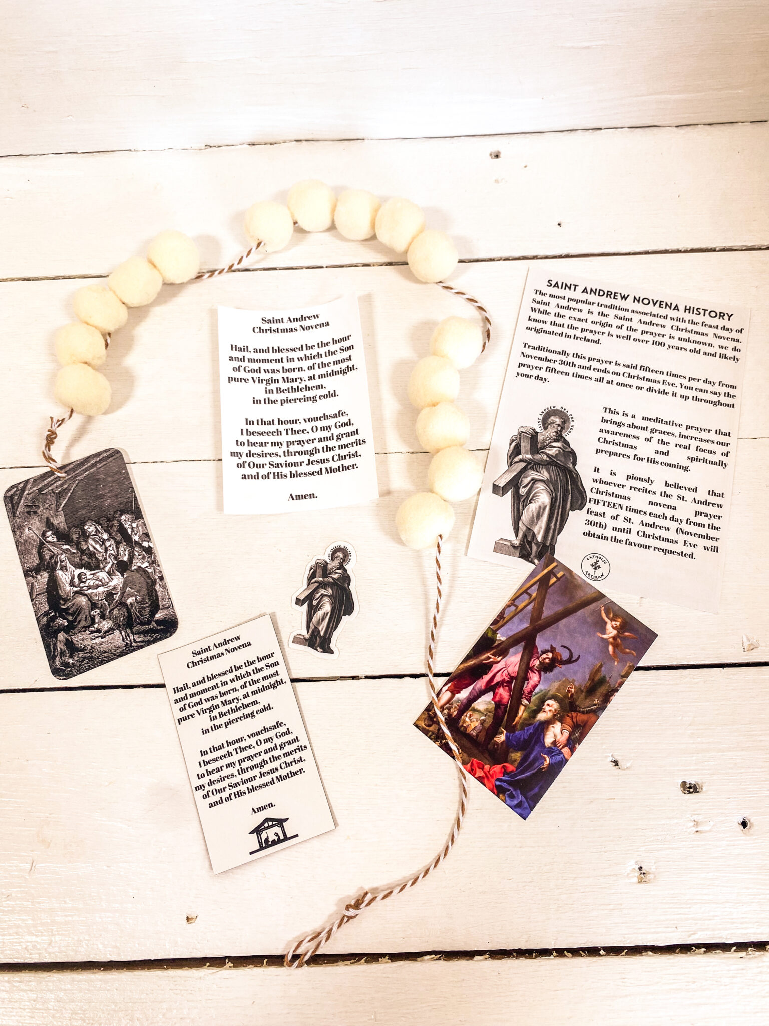 DIY Saint Andrew novena| wool felt ball prayer tracker| Catholic DIY ...