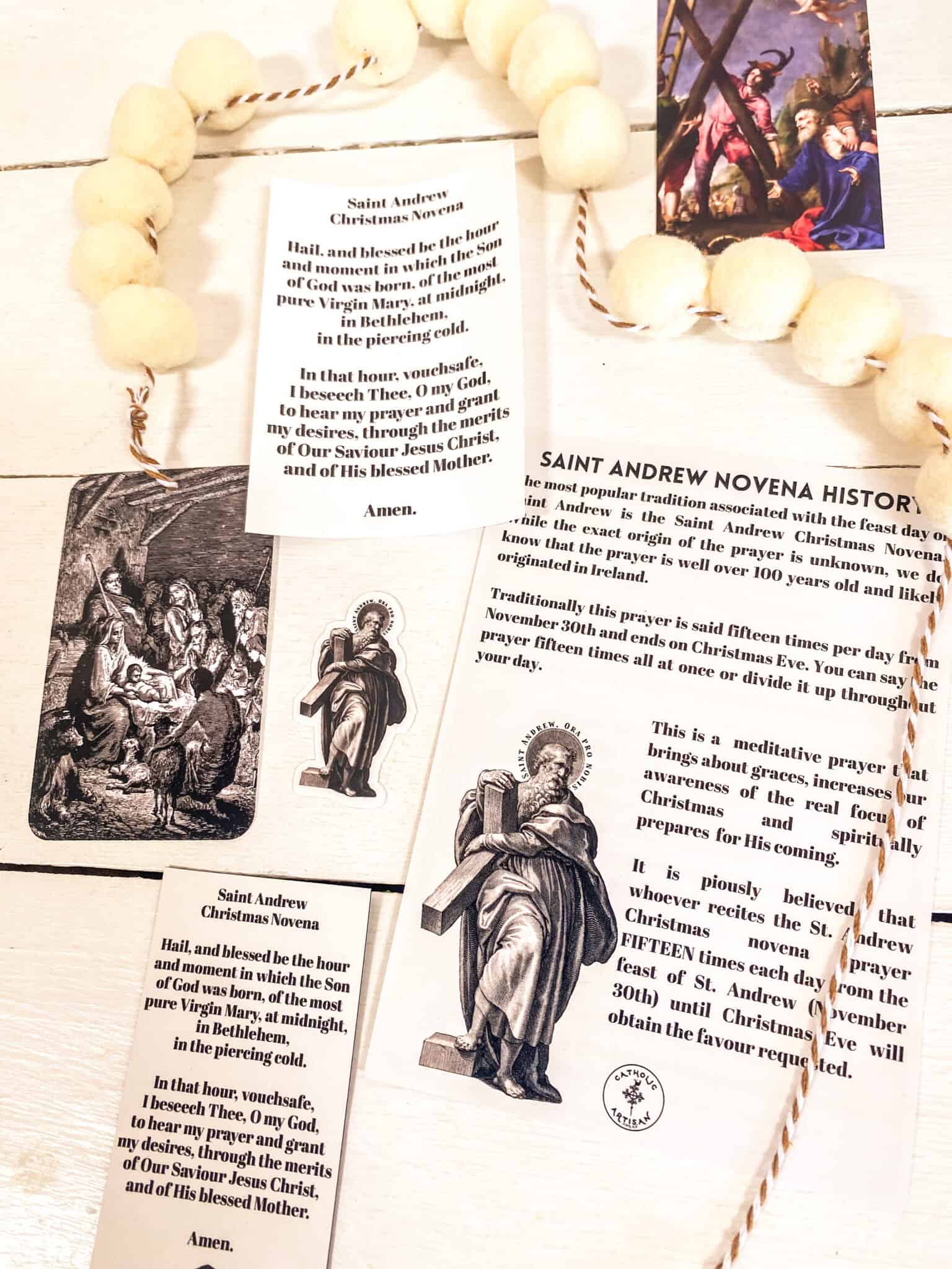 DIY Saint Andrew novena| wool felt ball prayer tracker| Catholic DIY ...
