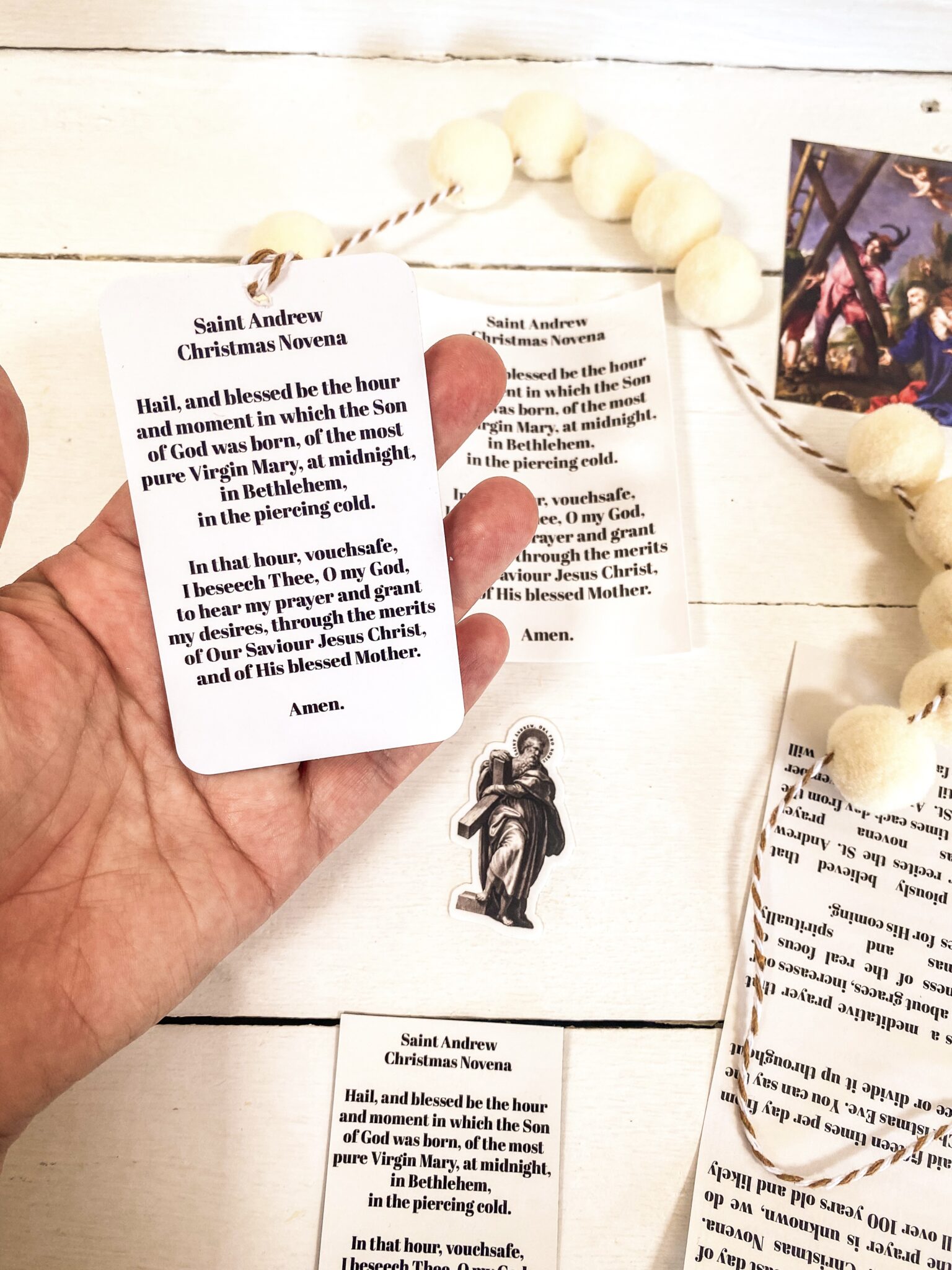 DIY Saint Andrew novena| wool felt ball prayer tracker| Catholic DIY ...