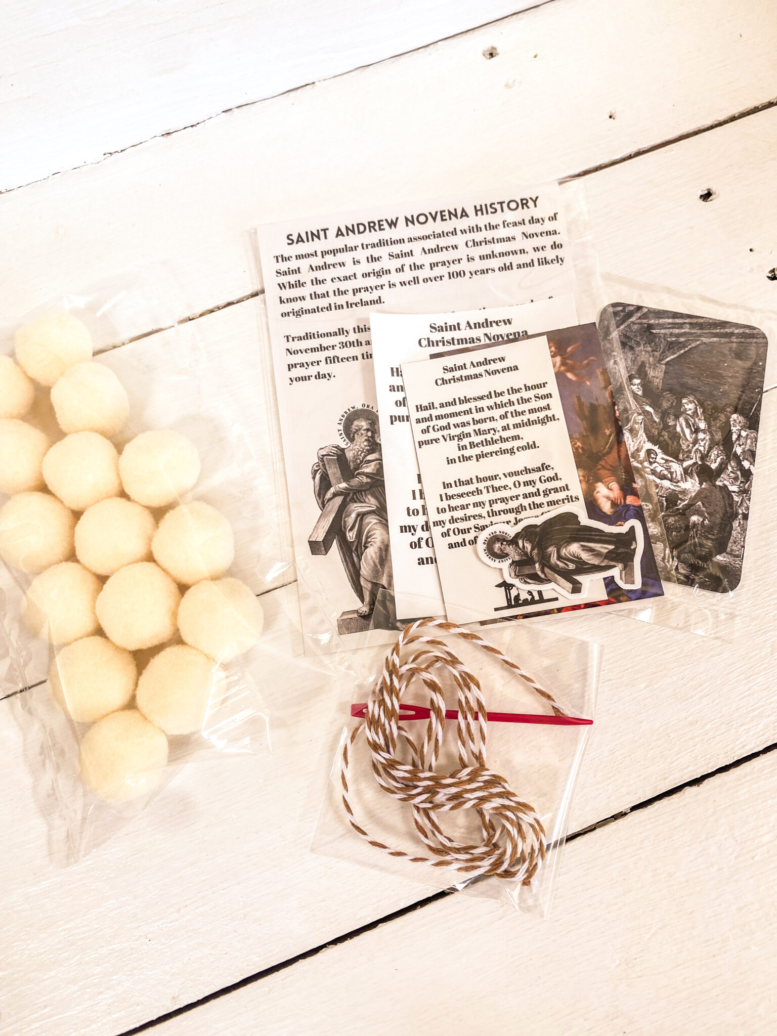 DIY Saint Andrew novena| wool felt ball prayer tracker| Catholic DIY ...